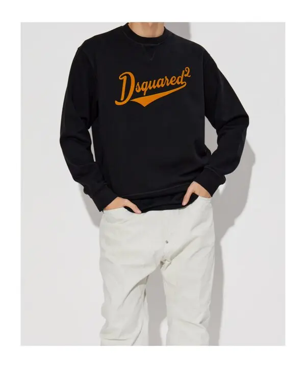 Dsquared2 Velvet Logo Crewneck Sweatshirt