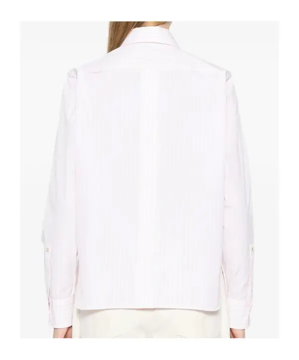 Max Mara Striped Long-sleeved Shirt - White