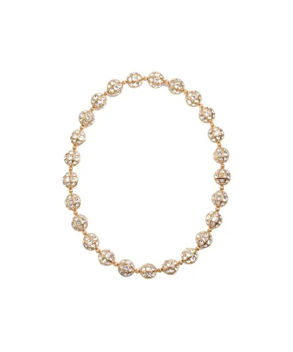 Valentino Garavani Crystal-embellished Sphere Necklace - Yellow