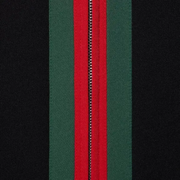 Gucci Stretch Nylon Zip Jacket With Web Intarsia