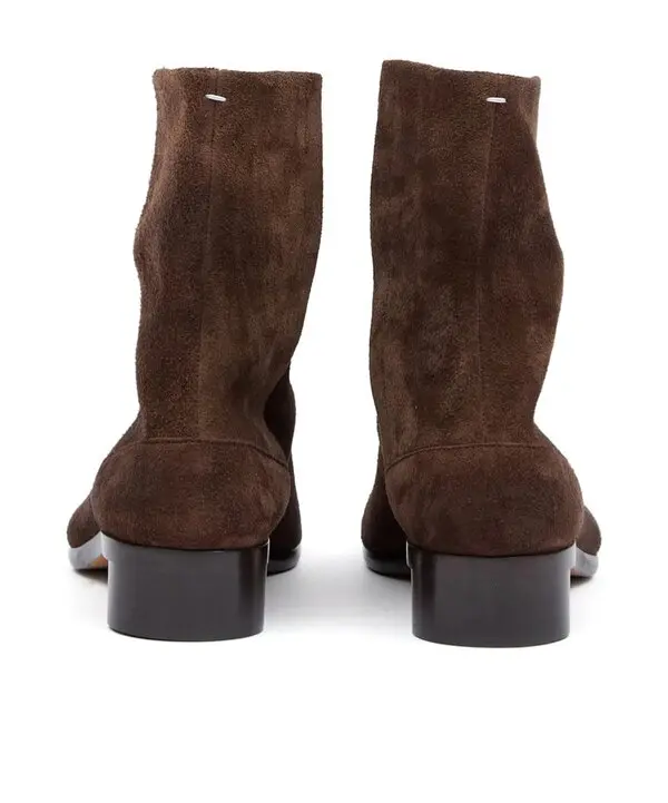 MAISON MARGIELA Tabi Toe Ankle Boots - Brown