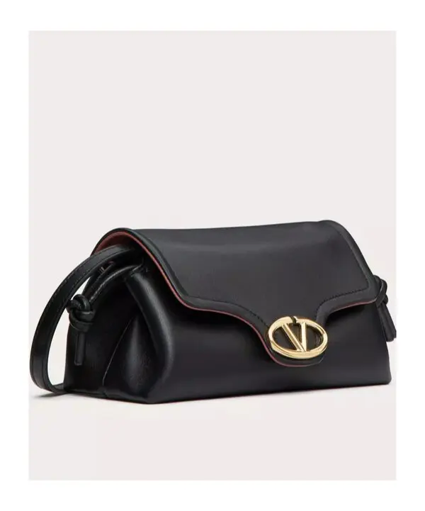 Valentino Garavani Vlogo Plaque Foldover Shoulder Bag