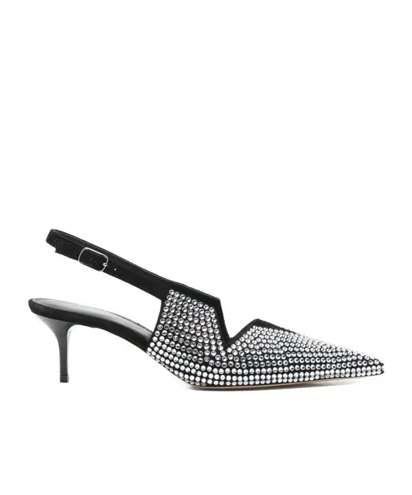 Coperni Pointed High Heel Embellished Sandals - Blkslv
