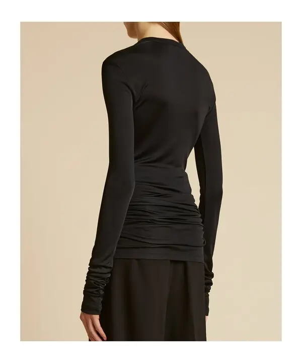 Khaite Long-sleeved Button T-shirt