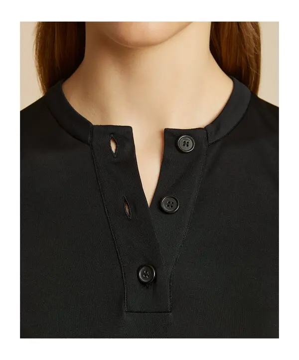 Khaite Long-sleeved Button T-shirt
