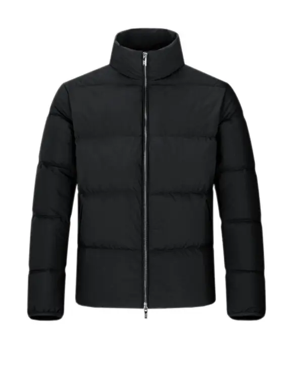 Emporio Armani High-neck Zip-up Padded Jacket - Black