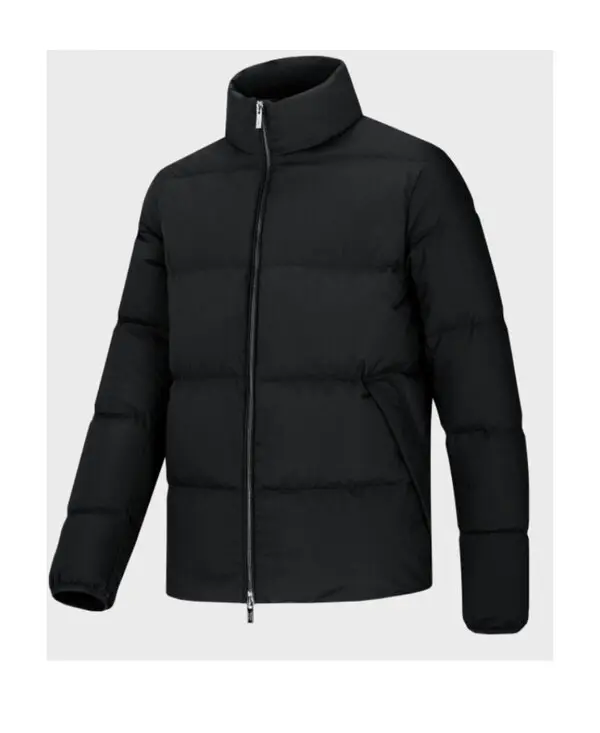 Emporio Armani High-neck Zip-up Padded Jacket - Black