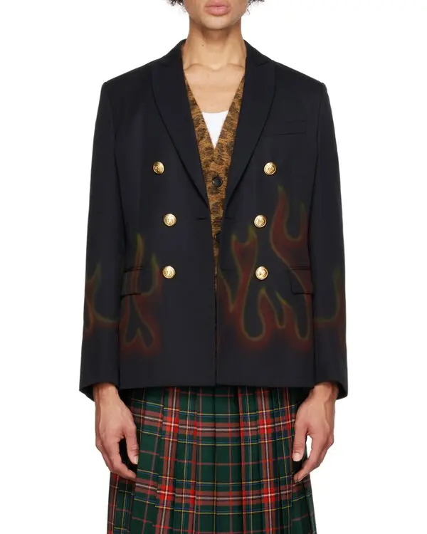 Palm Angels Burning Double-breasted Blazer