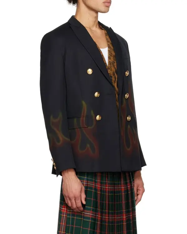 Palm Angels Burning Double-breasted Blazer
