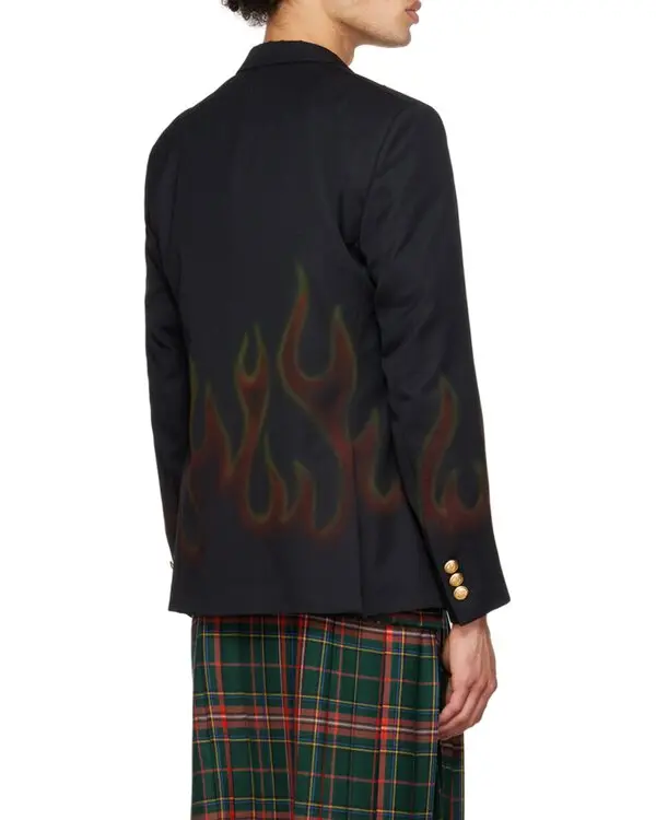 Palm Angels Burning Double-breasted Blazer