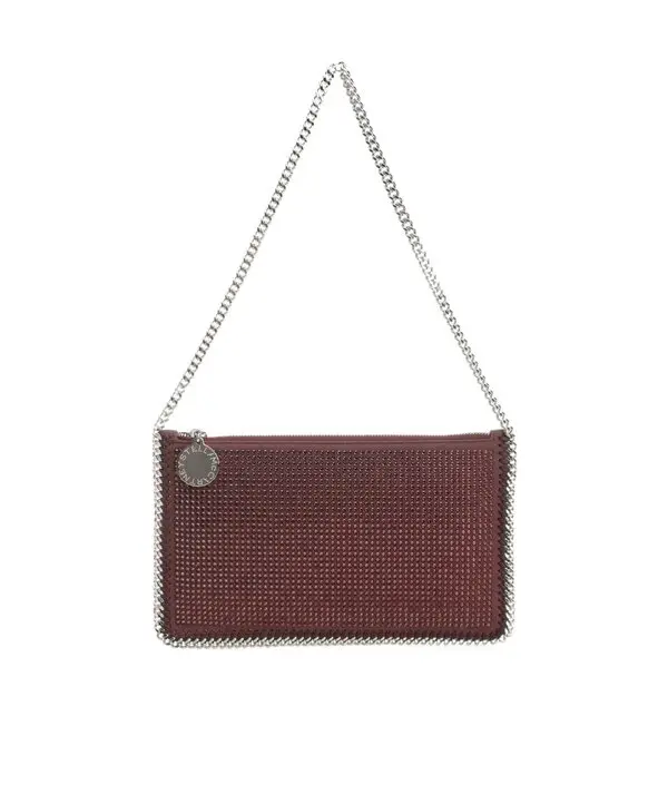 Stella McCartney Falabella Embellished Clutch Bag - Bordeaux