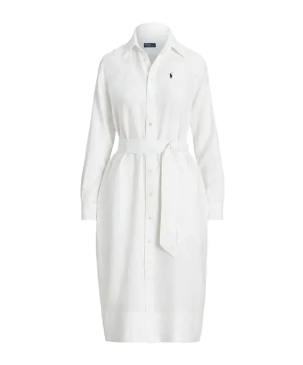Polo Ralph Lauren Embroidered Midi Shirt Dress - No