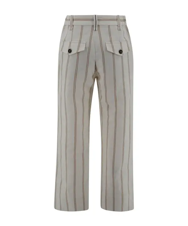 Brunello Cucinelli Striped Straight-leg Trousers