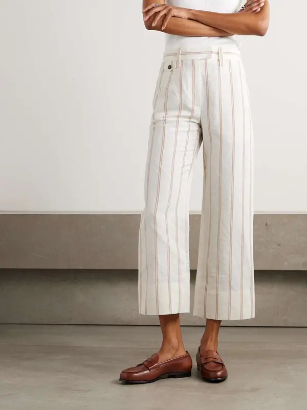 Brunello Cucinelli Striped Straight-leg Trousers