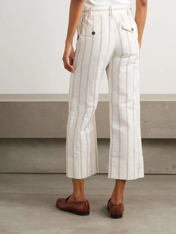 Brunello Cucinelli Striped Straight-leg Trousers