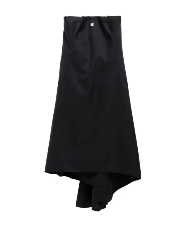 Givenchy Asymmetrical Sleeveless Dress With Logo Motif Plaque