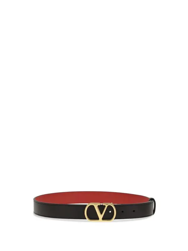 Valentino Garavani Vlogo Signature Reversible Belt - Black