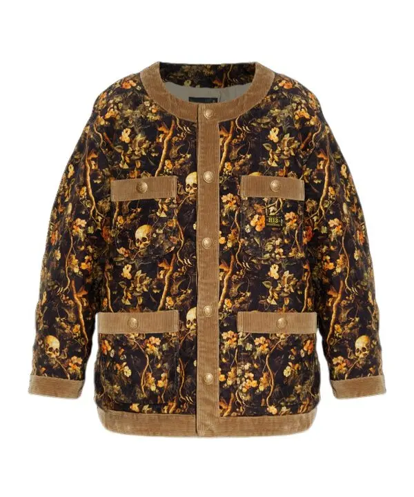 R13 Long Sleeve Jacket With Skull Graphic