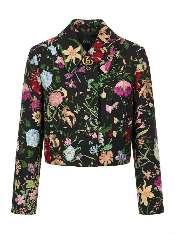 Gucci Flora Silk Brocade Jacket - Multicolor