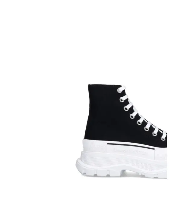 Alexander McQueen Tread Slick Lace-up Boots - White