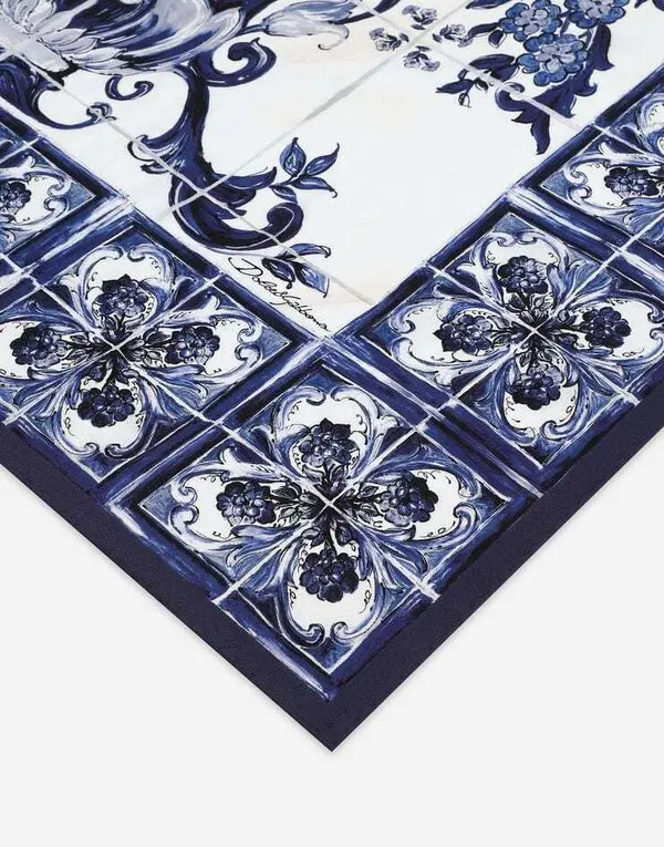 Dolce & Gabbana Dolce Gabbana Majolica Print Twill Scarf