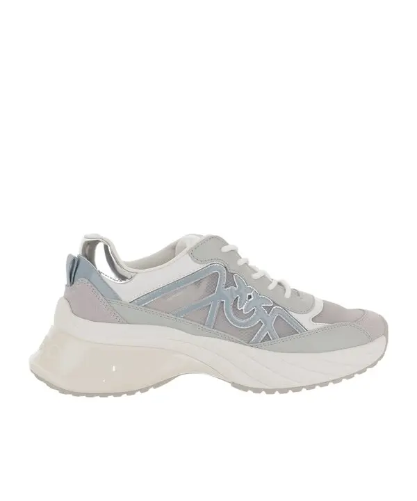 Pinko Logo Detailed Lace-up Sneakers - White