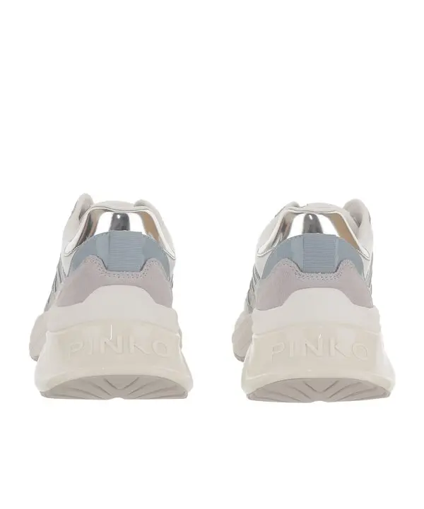Pinko Logo Detailed Lace-up Sneakers - White