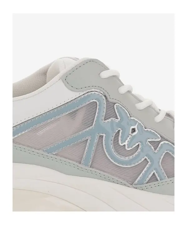 Pinko Logo Detailed Lace-up Sneakers - White