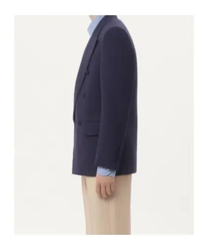 Valentino Garavani Double-breasted Long-sleeved Blazer - Indigo