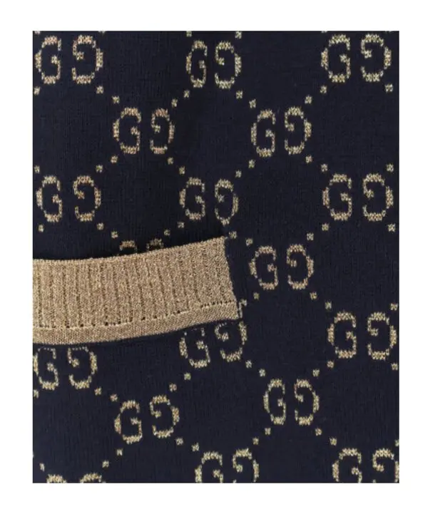 Gucci V-neck Button-up Cardigan With Gg Monogram