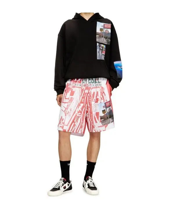 DIESEL® Patchwork Print Hoodie