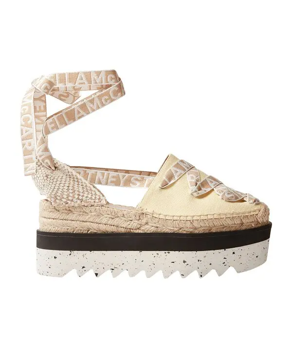 Stella McCartney Gaia Platform Strapped Espadrilles - Banana