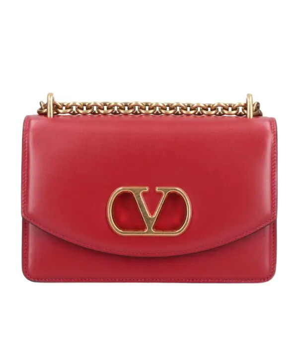 Valentino Garavani Vlogo Chain Shoulder Bag - Red