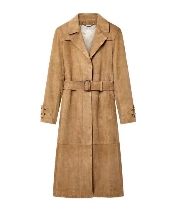 GOLDEN GOOSE Belted Waist Trench Coat - Sand-colored