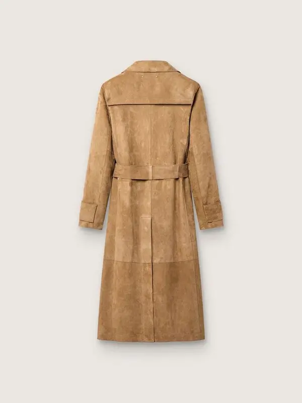 GOLDEN GOOSE Belted Waist Trench Coat - Sand-colored