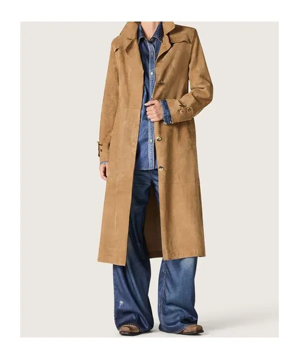 GOLDEN GOOSE Belted Waist Trench Coat - Sand-colored