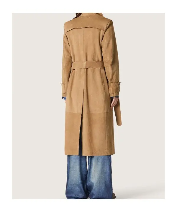 GOLDEN GOOSE Belted Waist Trench Coat - Sand-colored