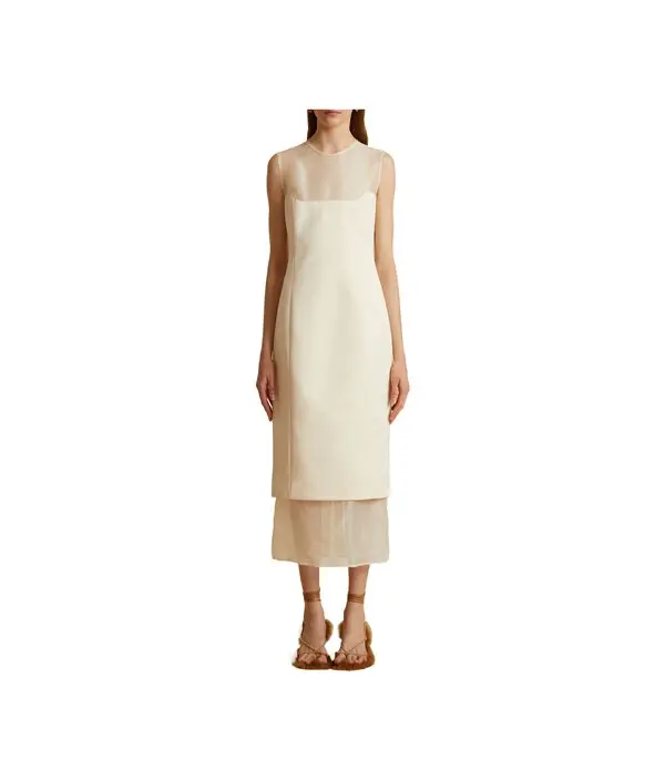 Khaite Sleeveless Layered Sheer Dress
