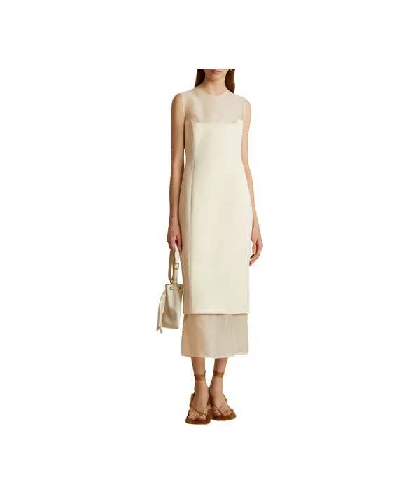 Khaite Sleeveless Layered Sheer Dress