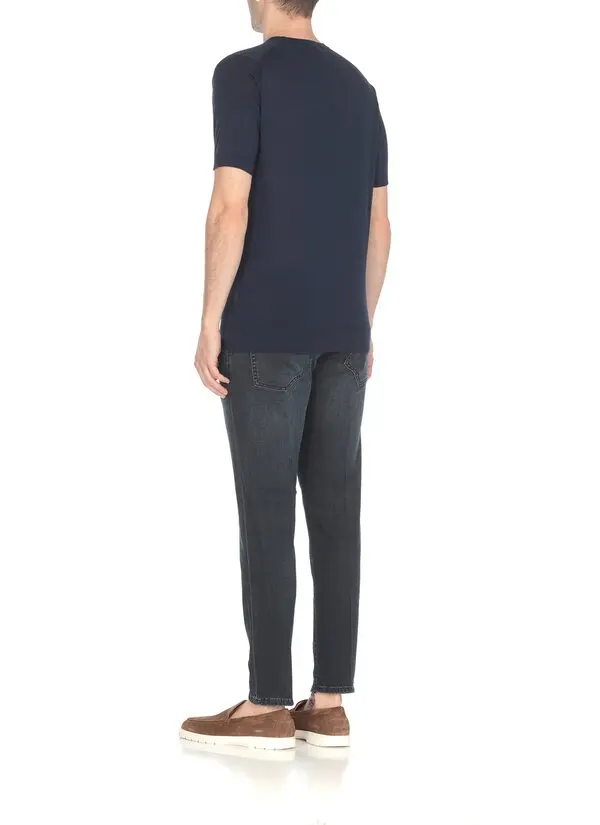 John Smedley Kempton Crew-neck T-shirt - Blue