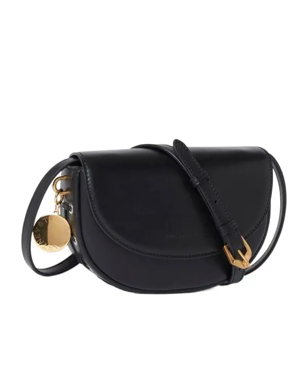 Stella McCartney Frayme Whipstitch Small Shoulder Bag - Black