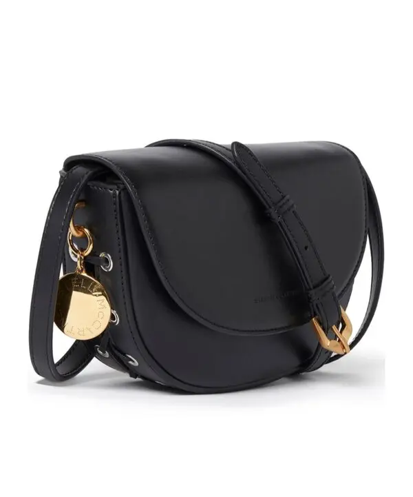Stella McCartney Frayme Whipstitch Small Shoulder Bag - Black