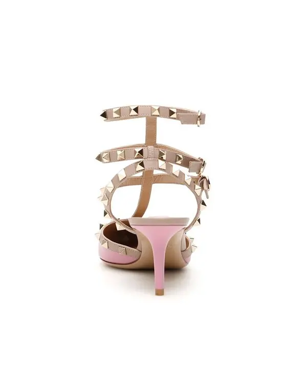 Valentino Garavani Rockstud 65mm Caged Pumps - Nude