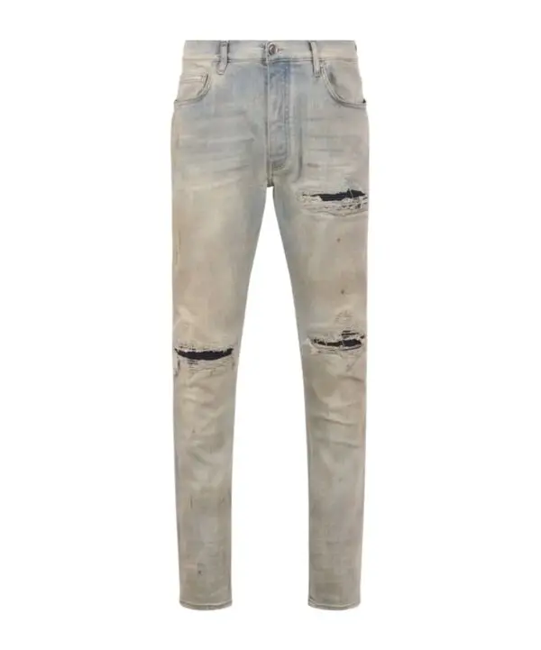 Amiri Mx1 Skinny Distressed Jeans - Perfect Antique Indigo