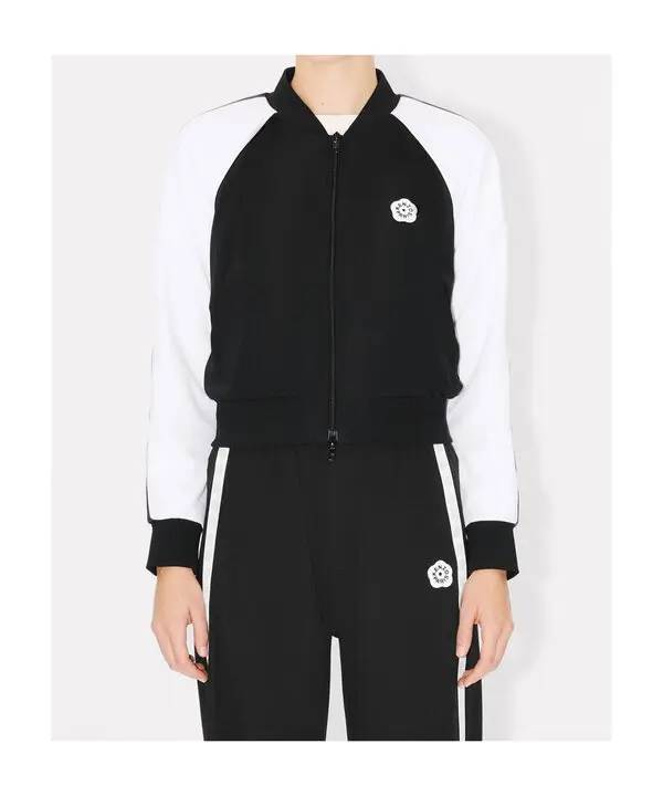 Kenzo Logo Embroidered Zip-up Sweatshirt