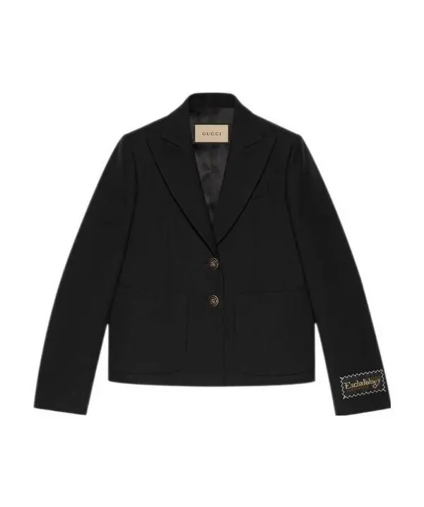 Gucci Single-breasted Blazer With Patch Detail