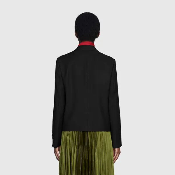 Gucci Single-breasted Blazer With Patch Detail