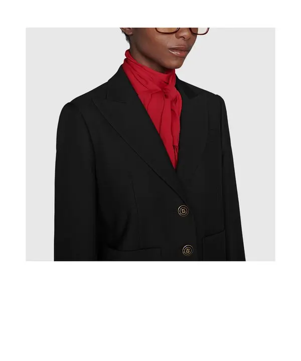 Gucci Single-breasted Blazer With Patch Detail