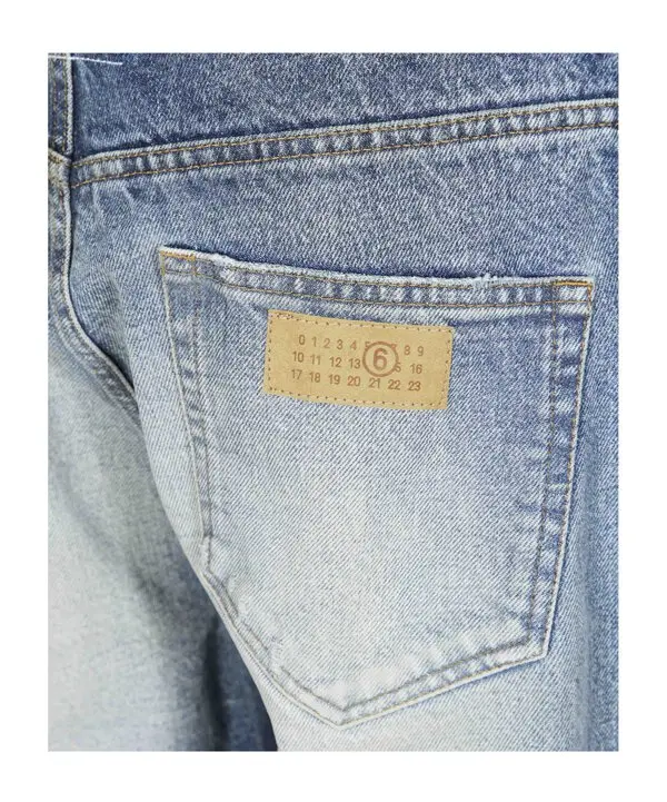 MAISON MARGIELA Straight Distressed Jeans - Blue