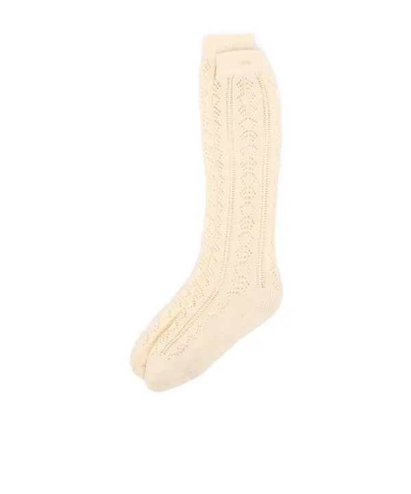 Valentino Garavani Knee High Ribbed Socks - Nude